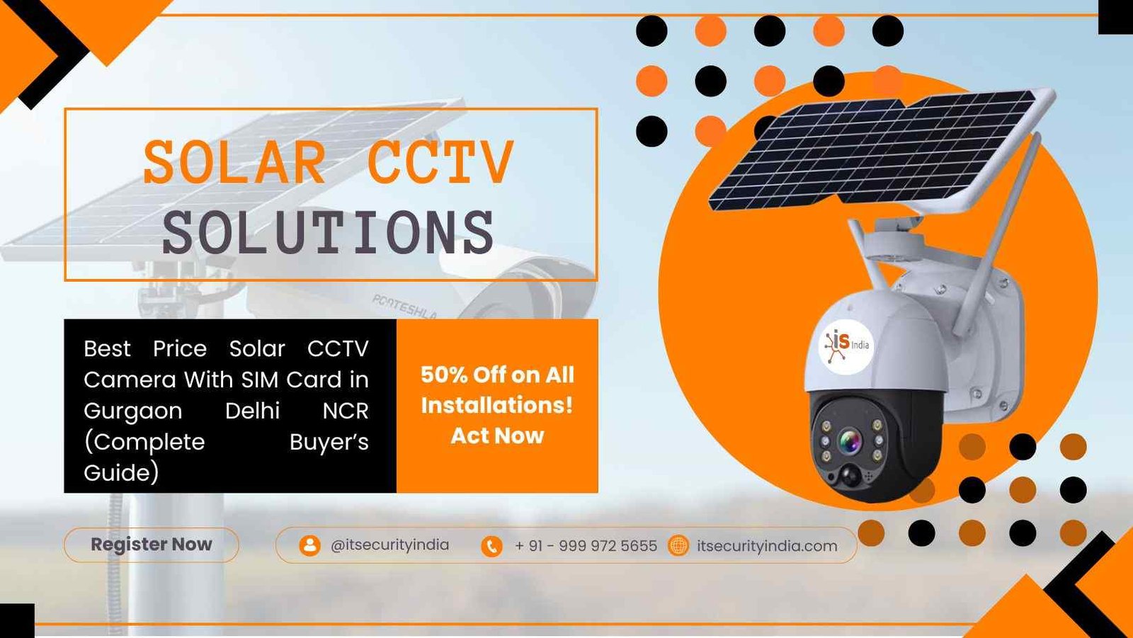 #1 Best Solar CCTV Camera With SIM Card in Gurgaon Delhi NCR